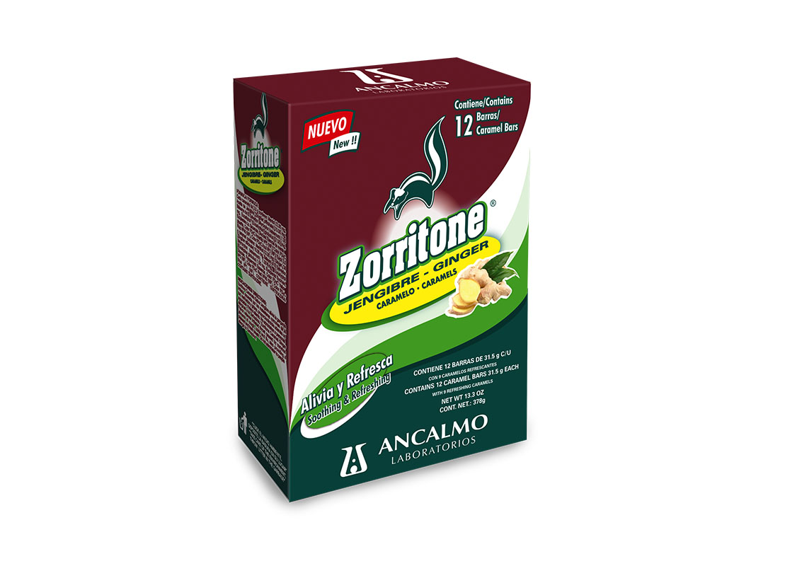 Zorritone Caramelo sabor Jengibre - Laboratorios Ancalmo