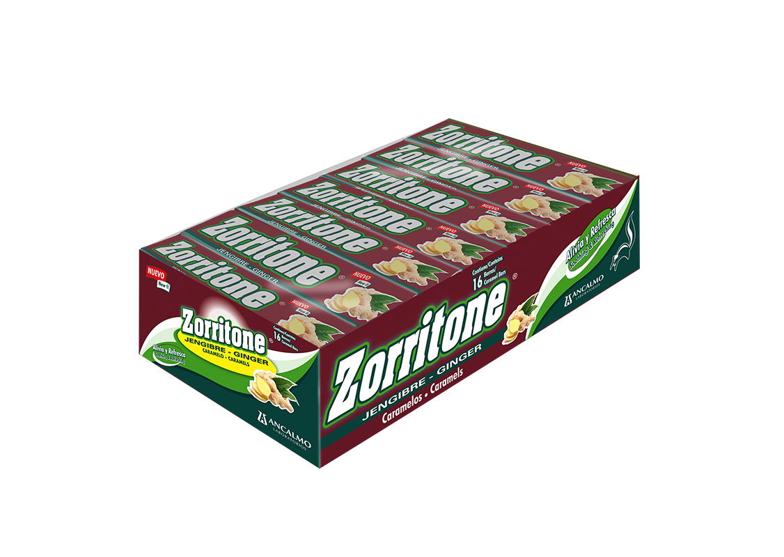 Zorritone Caramelo sabor Jengibre - Laboratorios Ancalmo